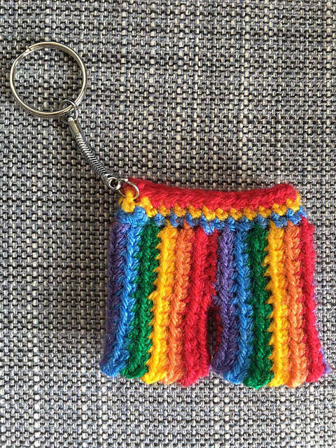 Ravelry: Rainbow Shorts Keyring pattern by Michelle Westlund