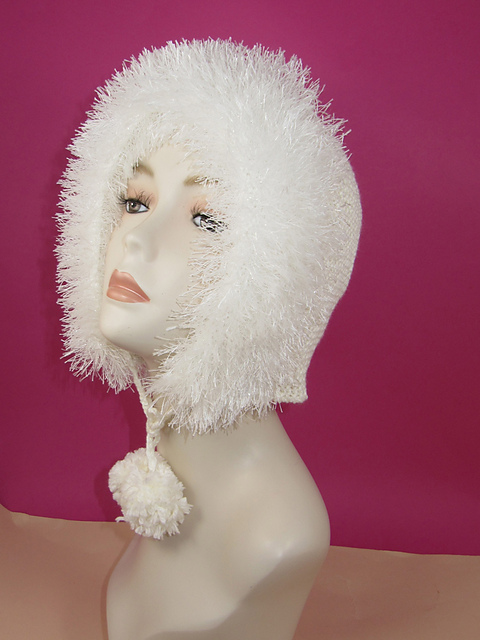 Ravelry: Faux Fur Trim Garter Stitch Bonnet Hat pattern by Christine Grant