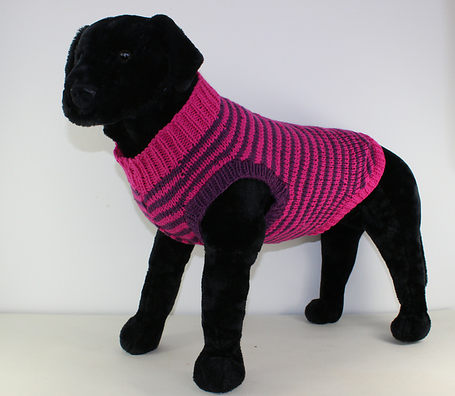 Ravelry: Chunky Stripe Dog Coat pattern by Christine Grant