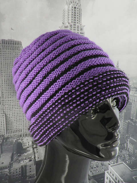 Ravelry: Reversible Double Cuff Beanie Hat pattern by Christine Grant
