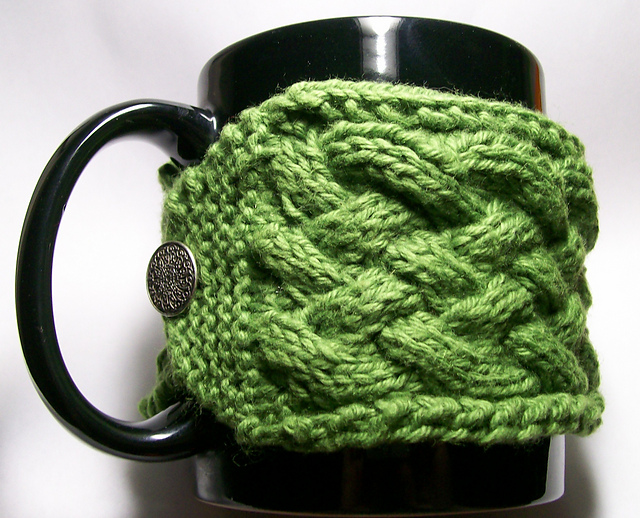 Ravelry: Celtic Braid Mug Hug pattern by Val Pierce