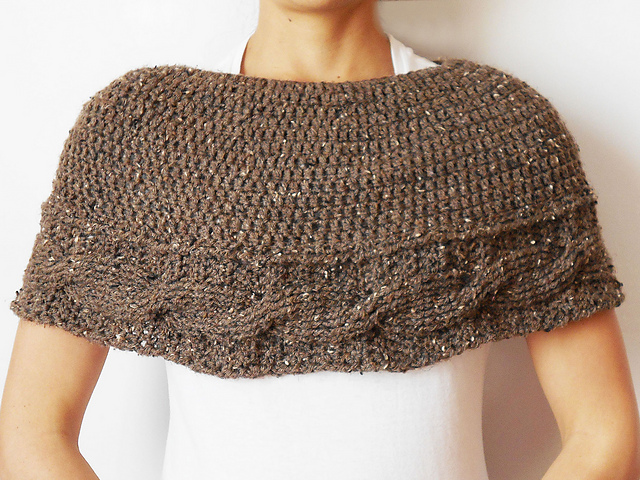 Ravelry: Cabled cape pattern by Maria Isabel