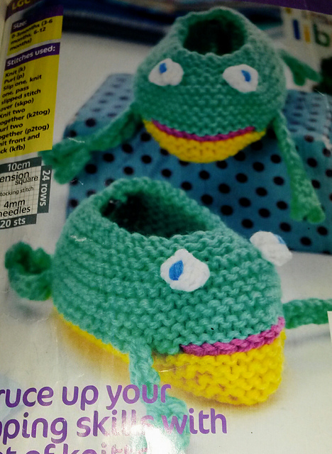 Ravelry: Frog Booties pattern by MaryJane Thompson