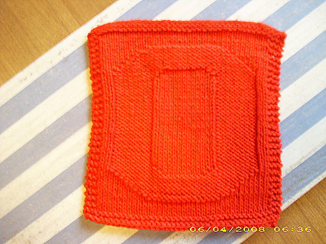 Ravelry: Ohio State block O dishcloth pattern by Mandie Fox