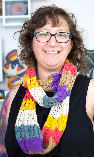Ravelry: Wibbly Wobbly Timey Wimey Infinity Scarf pattern by Mandy Bee