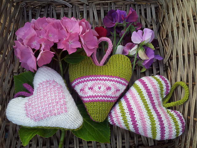 Ravelry: Three Pure Wool Hearts pattern by Manfield Crafts