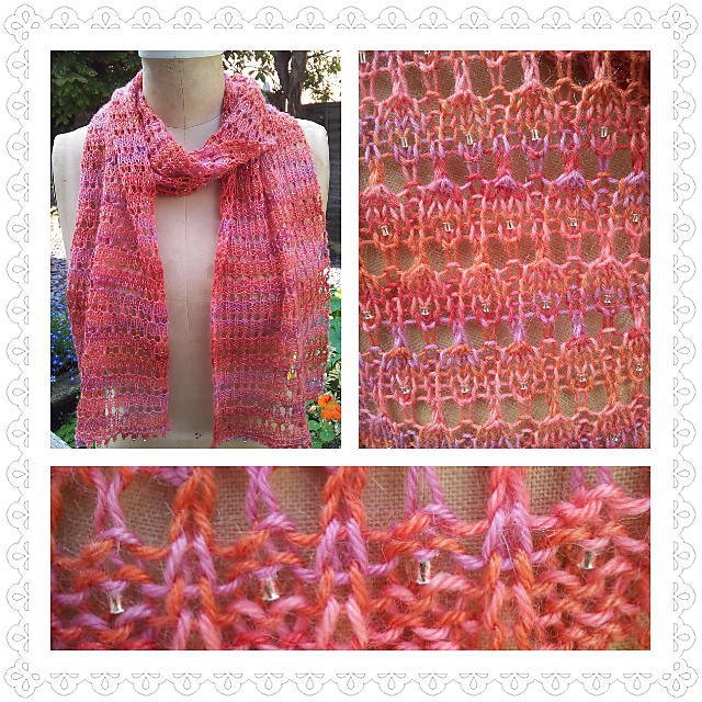 Ravelry: Renew Beaded Scarf pattern by Manfield Crafts