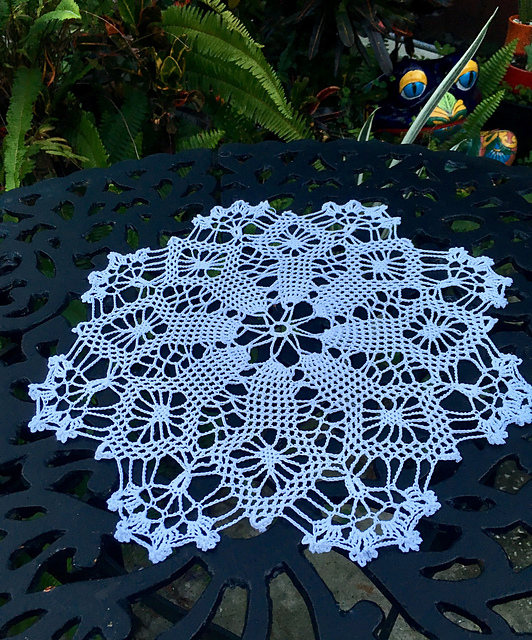 Ravelry: 13" Spider Web doily pattern by Elizabeth Hiddleson