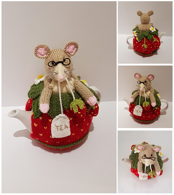 Ravelry: Strawberry Dormouse Tea Cosy pattern by Marcelline Simonotti