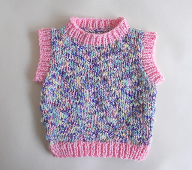 Ravelry: Moiselle Chunky Sleeveless Baby Vest Top pattern by marianna mel