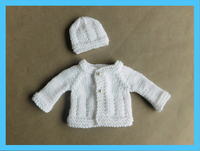 Ravelry: 10" Baby Jacket & Hat pattern by marianna mel