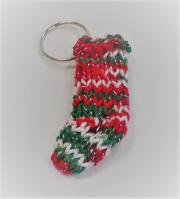 Ravelry: Tiny Christmas Stocking Keyrings pattern by marianna mel