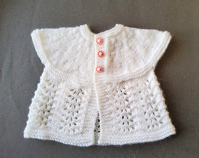 Ravelry: Old Shale Lace Baby Top and Cardigan pattern by marianna mel