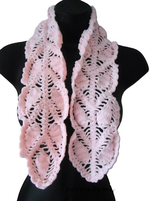 Ravelry: pineapple scarf pattern by Marina Zvirgzdina