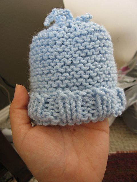 Ravelry: Bev's Preemie Knit Booties and Matching Hat pattern by Beverly A. Qualheim