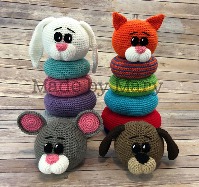 Ravelry: Ring Stacker Toy - Pet Animals pattern by Mary Smith