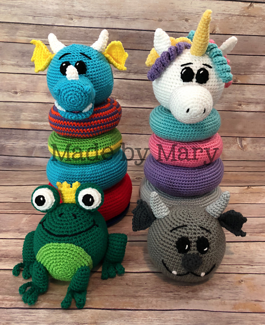 Ravelry: Ring Stacker Toy - Fantasy Animals pattern by Mary Smith