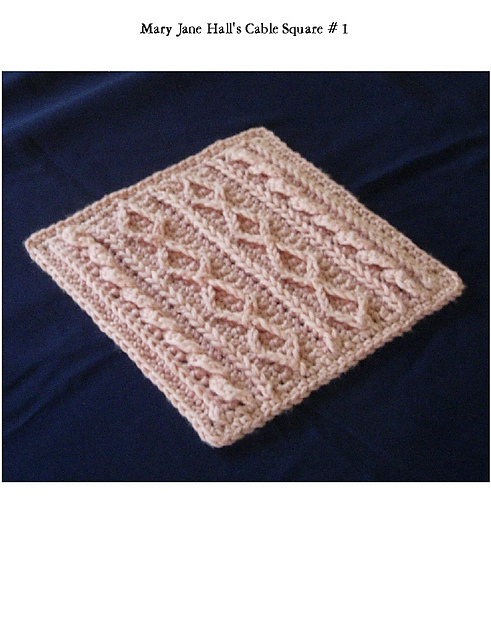 Ravelry: Cable/Aran Square pattern by Mary Jane Hall