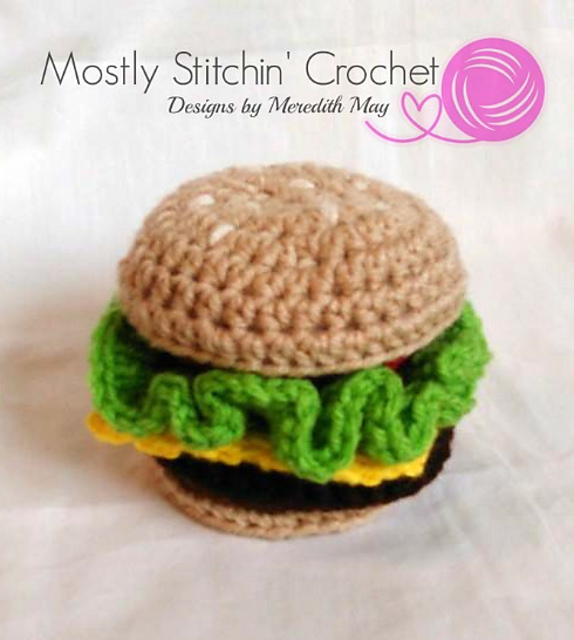Ravelry: Cheeseburger Fun Food pattern by Mostly Stitchin' Crochet ...