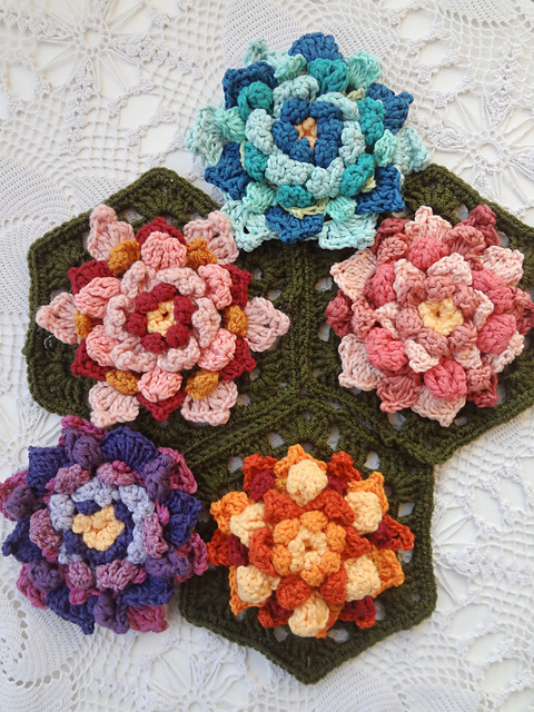 Ravelry: Flowers of Eden Hexagon pattern by Maya Kuzman