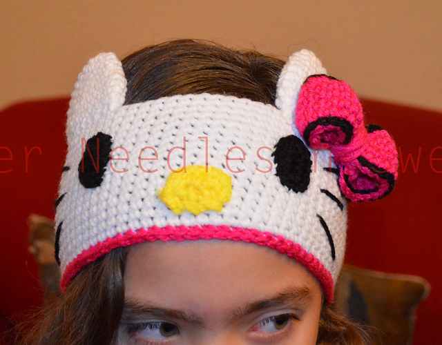 Ravelry: Hello Kitty Headband/Earwarmers pattern by Paper, needles n sweets