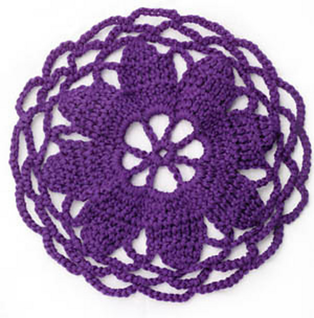 Ravelry: Crochet Motif VIII: Flower-center circular motif pattern by ...