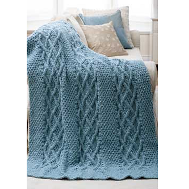 Ravelry: Cushy Cables Afghan pattern by Patons