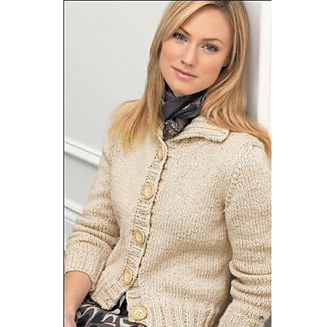 Ravelry: Classic Collar Cardigan with Straight Sleeves pattern by Patons