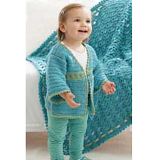 Ravelry: A-Line Jacket and Booties pattern by Patons