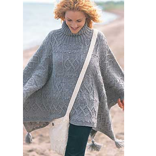 Ravelry: Blanket Poncho and Bag (Poncho) pattern by Patons