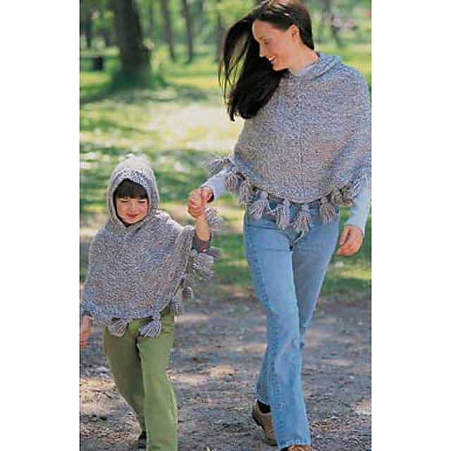 Ravelry: Just Me and Mom Ponchos pattern by Patons