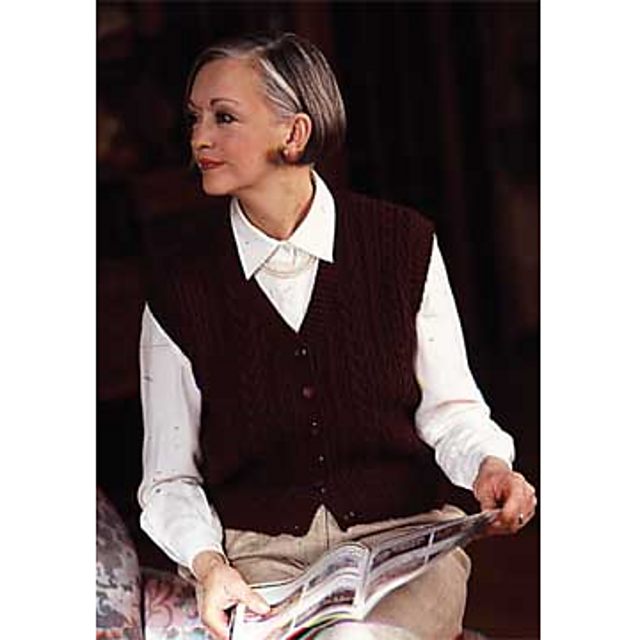 Ravelry: Classic Cables Vest pattern by Patons
