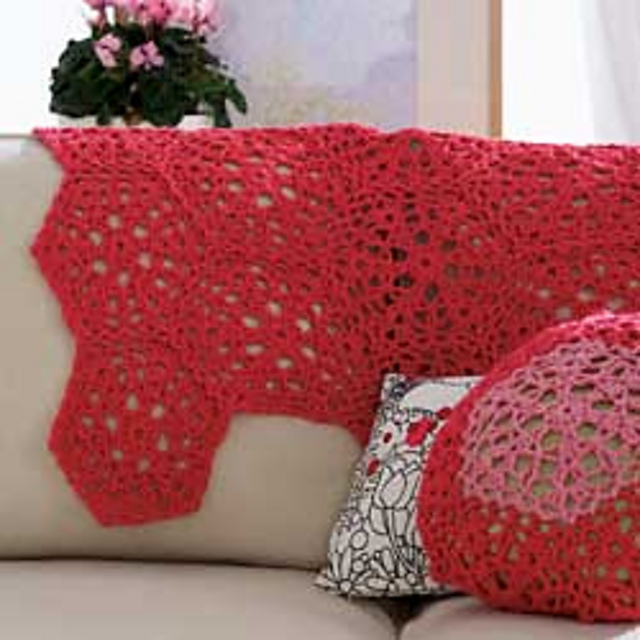 Ravelry: Cranberry Mousse Throw and Cushion (Throw) pattern by Patons