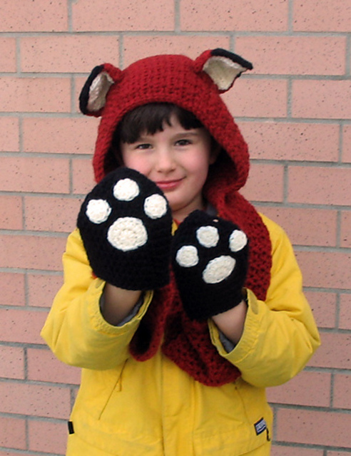 Ravelry: Fox Scoodie with Pockets (knit) pattern by Lion Brand Yarn