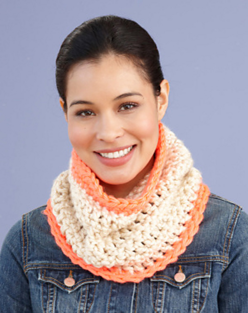 Ravelry: Neon Stripe Cowl pattern by Lion Brand Yarn