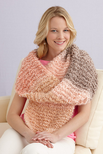 Ravelry: Plush Stripes Shawl pattern by Lion Brand Yarn