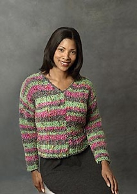 Ravelry: V-Neck Sweater #30221 pattern by Lion Brand Yarn