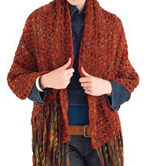 Ravelry: Woven Wrap #50685 pattern by Lion Brand Yarn