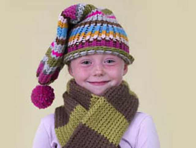 Ravelry: Knifty Knitter Striped Toboggan Cap pattern by Lion Brand Yarn