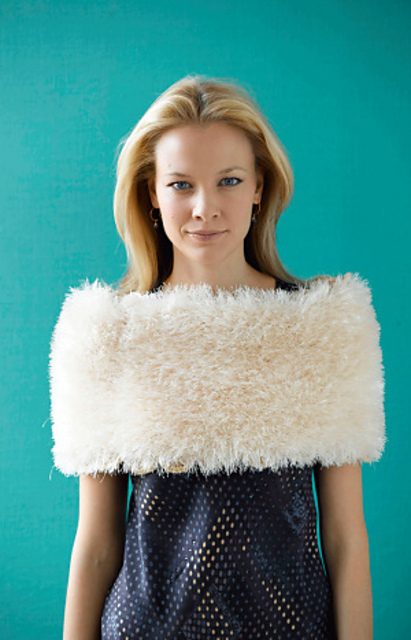 Ravelry: Fun Fur Capelet with Crochet Edging pattern by Lion Brand Yarn