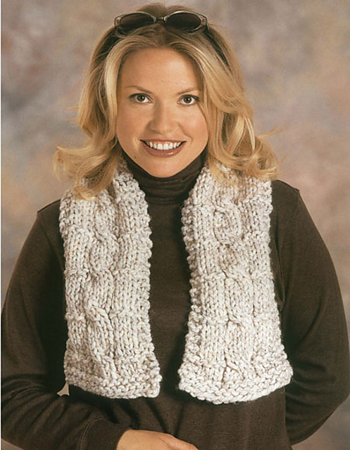 Ravelry: Cabled Scarf (bulky weight) pattern by Nancy J. Thomas and ...