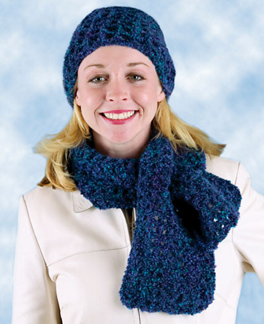 Ravelry: Easy Hat and Keyhole Scarf: Hat pattern by Caron Design Team