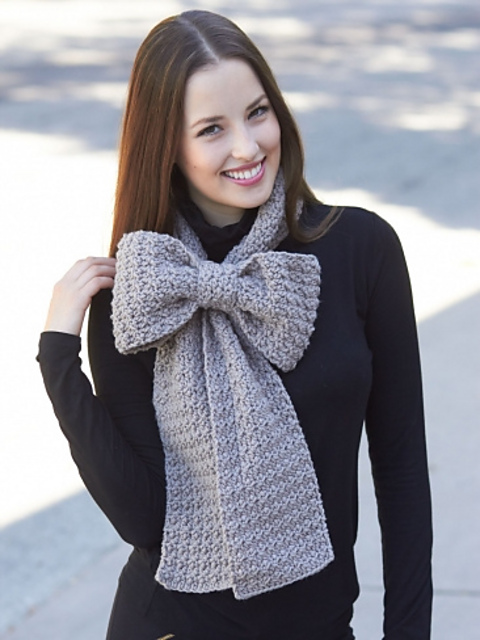 Ravelry: Bow Scarf pattern by Bernat Design Studio