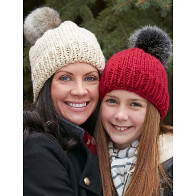 Ravelry: Family Hats (Child-Woman-Man) pattern by Bernat Design Studio