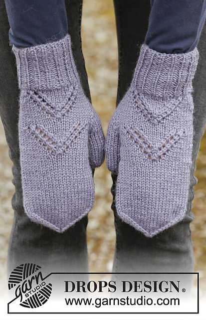 Ravelry: 0-1145 Winter Waves Mittens pattern by DROPS design