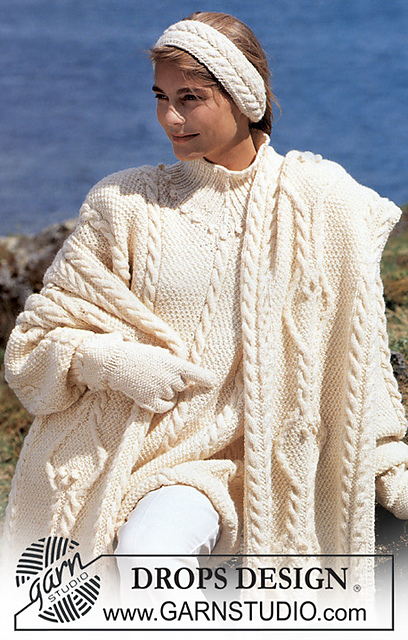 Ravelry: 27-6 Sweater, scarf, gloves and head band pattern by DROPS design