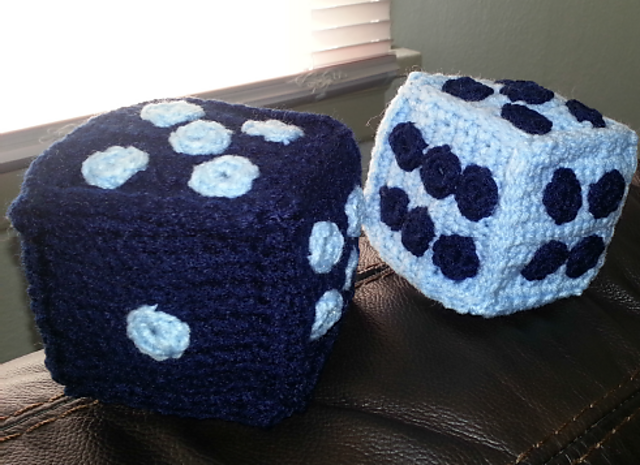 Ravelry: Fuzzy Dice pattern by Monica McKirdy