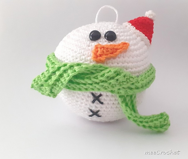 Ravelry: Sven the Snowman Ornament pattern by Sabi Meenen - meeCrochet