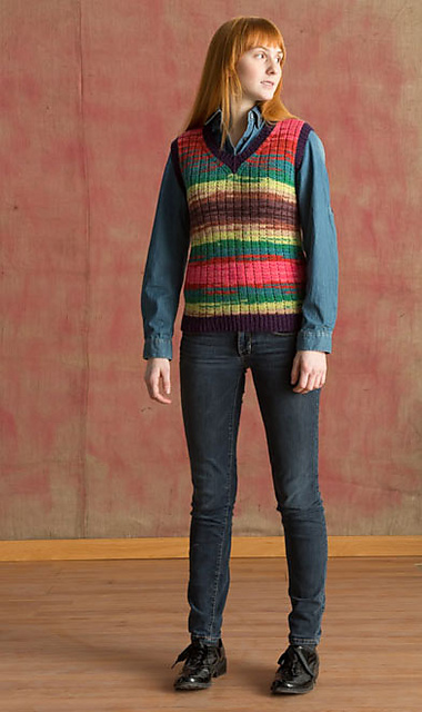 Ravelry: Seeded Rib Vest pattern by Meg Myers