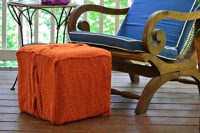 Ravelry: Footstool Cube Cover pattern by Tonia Barry